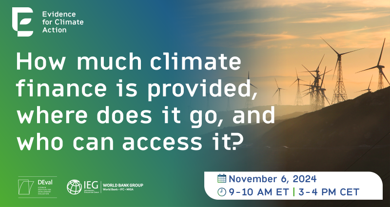 Evidence for Climate Action Webinar | Independent Evaluation Unit ...