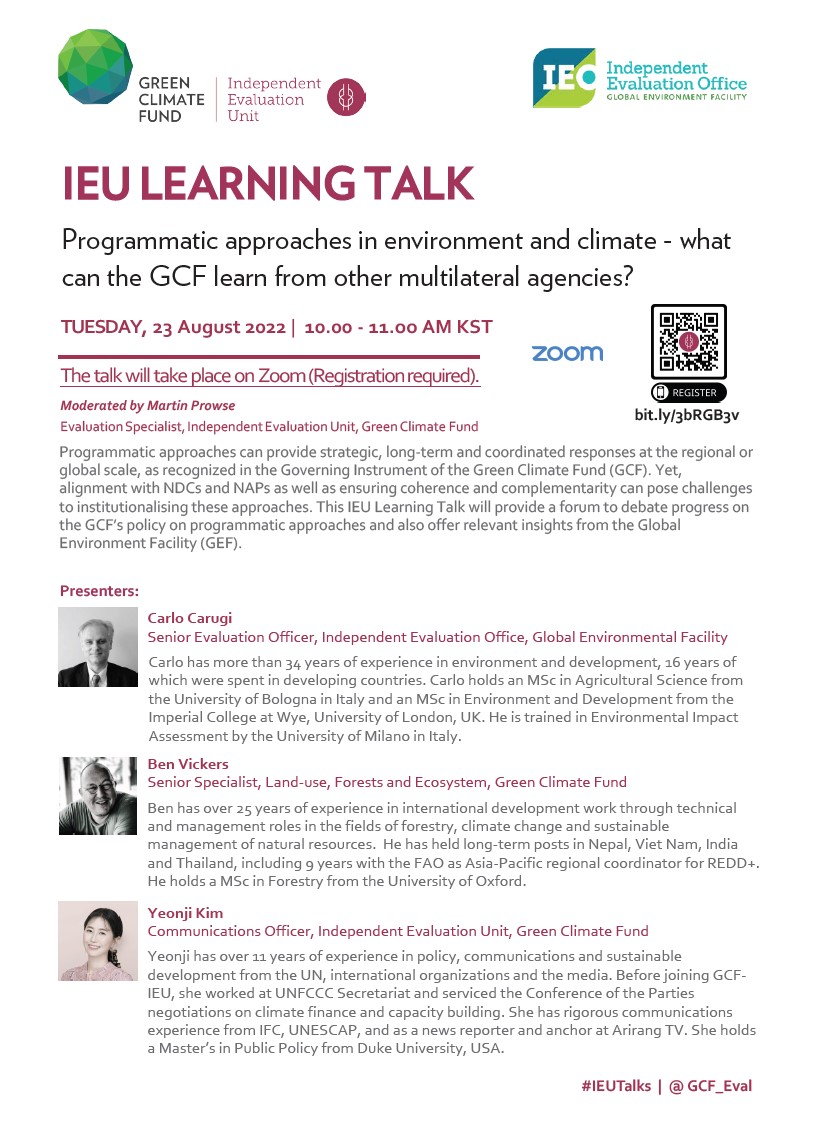 IEU Learning Talk: Programmatic approaches in environment and climate ...