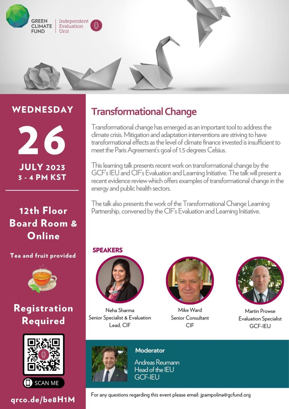 Learning Talk: Transformational Change | Independent Evaluation Unit ...