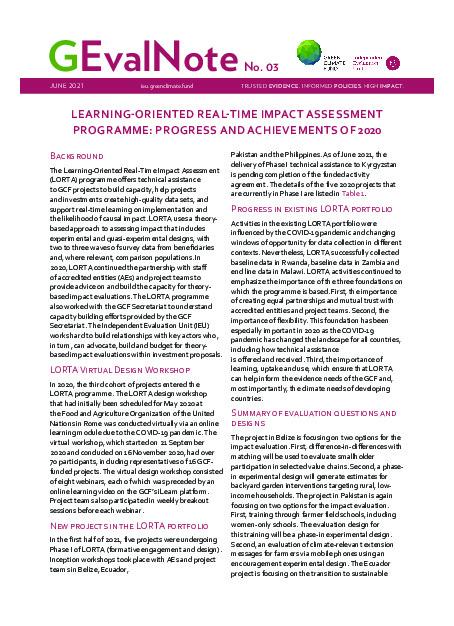 Documents | Independent Evaluation Unit | Green Climate Fund