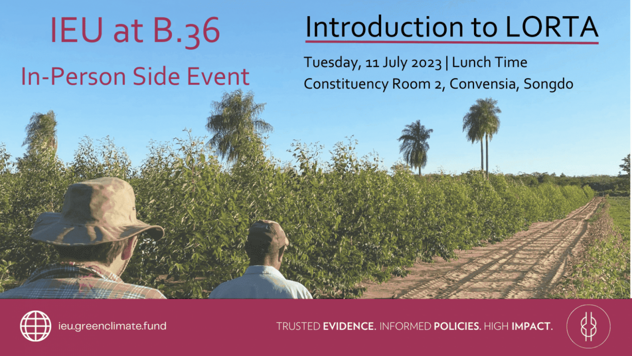 IEU at B.36: Side Event Introduction to LORTA | Independent Evaluation ...