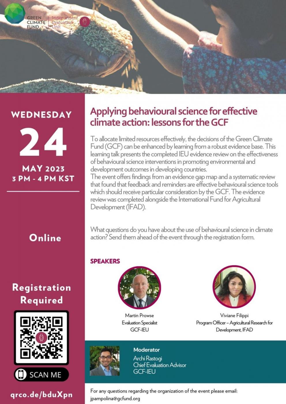Learning talk: Applying behavioural science for effective climate action: lessons for the GCF ...