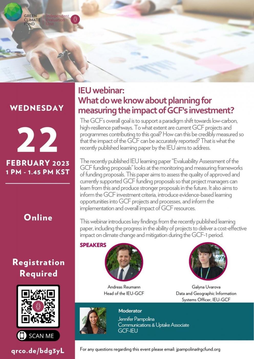 IEU webinar: What do we know about planning for measuring the impact of GCF's investment ...