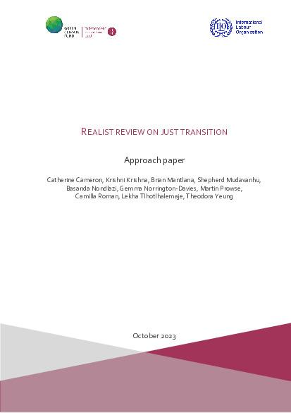 Evidence review: Just transition | Independent Evaluation Unit | Green ...